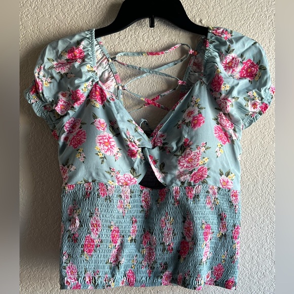 No Boundaries | Tops | No Boundaries L Jade Delight Floral Womens Top ...